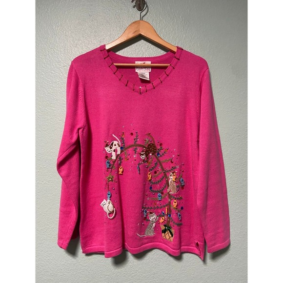 Quacker Factory | Sweaters | Vintage The Quacker Factory Womens Pink ...